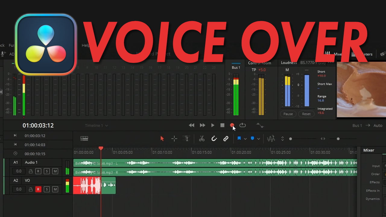 Quickly Record Voice Over In DaVinci Resolve JayAreTV