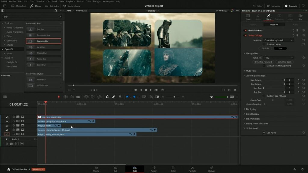 Picture in picture effect DaVinci Resolve 18 Tutorial - JayAreTV