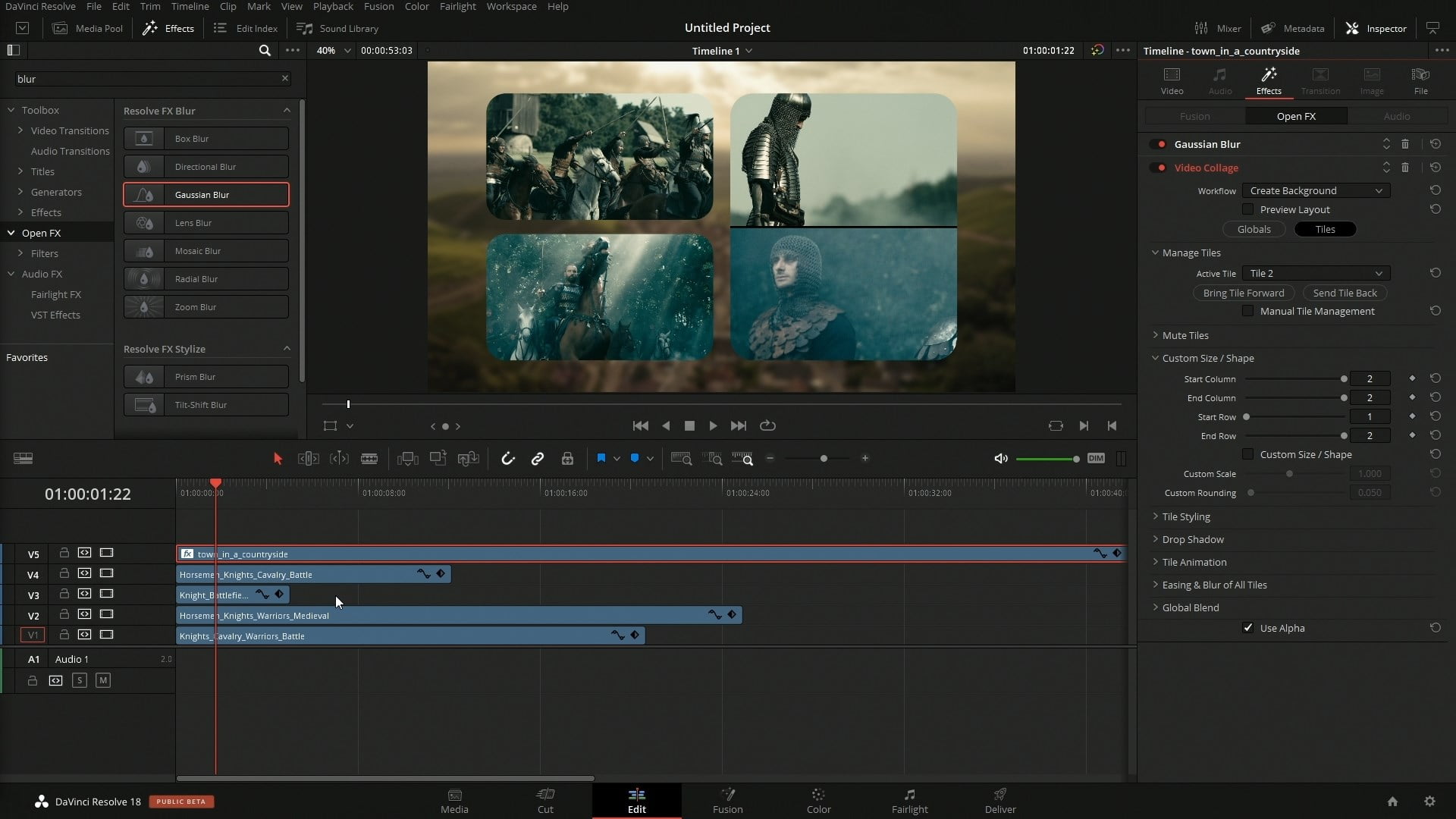 Picture in picture effect DaVinci Resolve 18 Tutorial - JayAreTV