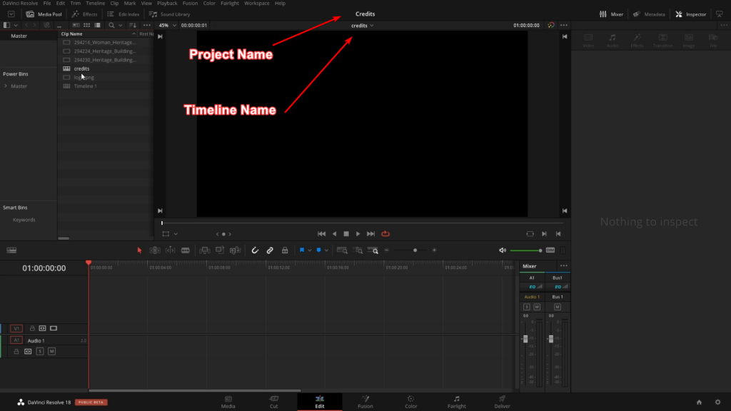 Create simple professional animated credits in DaVinci Resolve - JayAreTV
