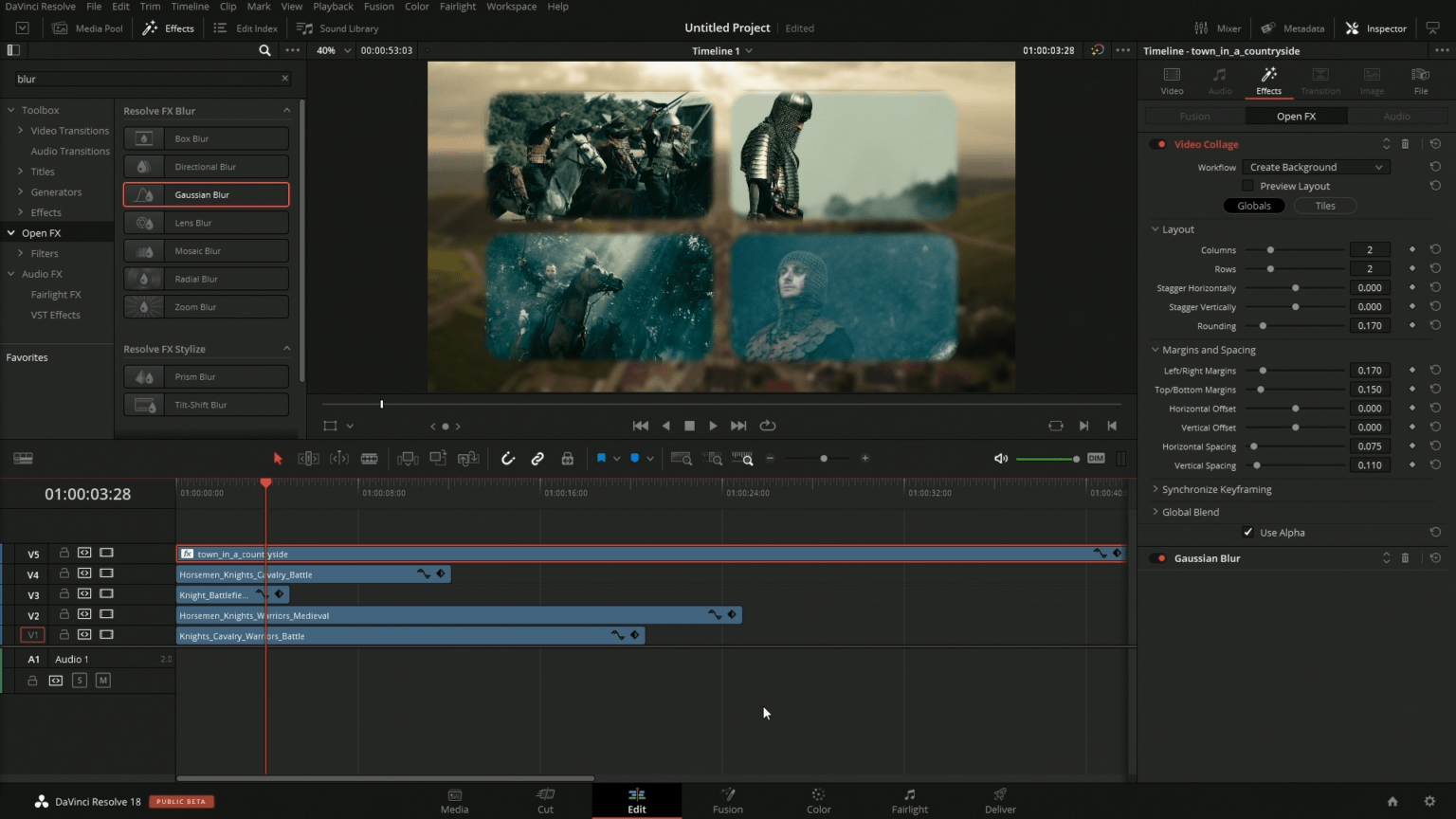 Picture in picture effect DaVinci Resolve 18 Tutorial - JayAreTV
